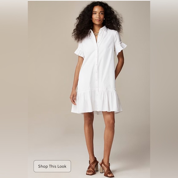 J. Crew | Dresses | J Crew Size S Amelia Shirtdress In Cotton Poplinin ...
